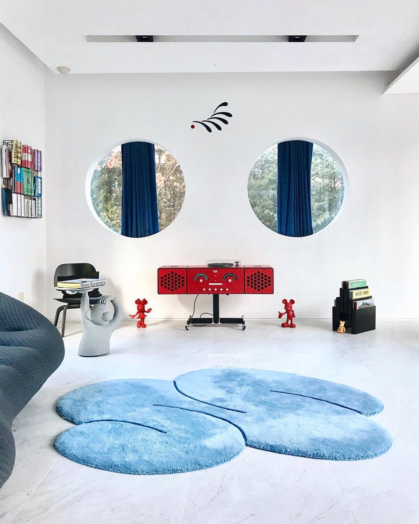 Cloud Blue Squiggle Rug – Okej