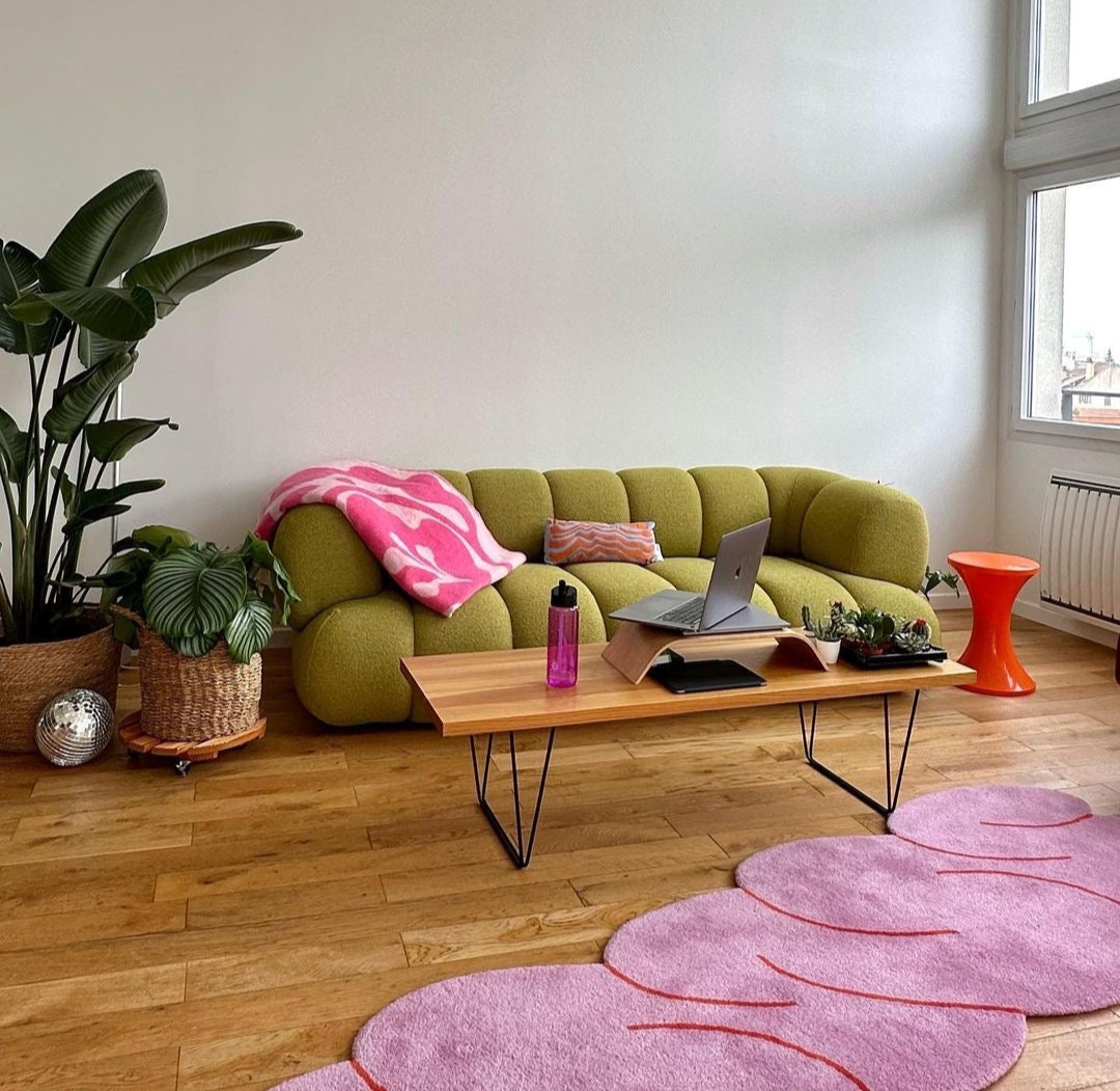 Pink Mélange Squiggle Rug – Okej