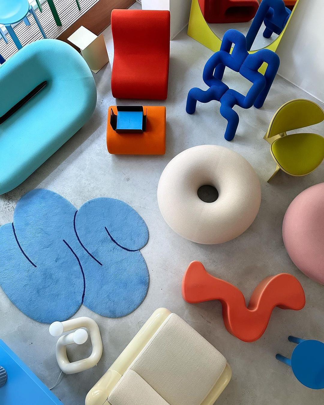 Cloud Blue Squiggle Rug – Okej